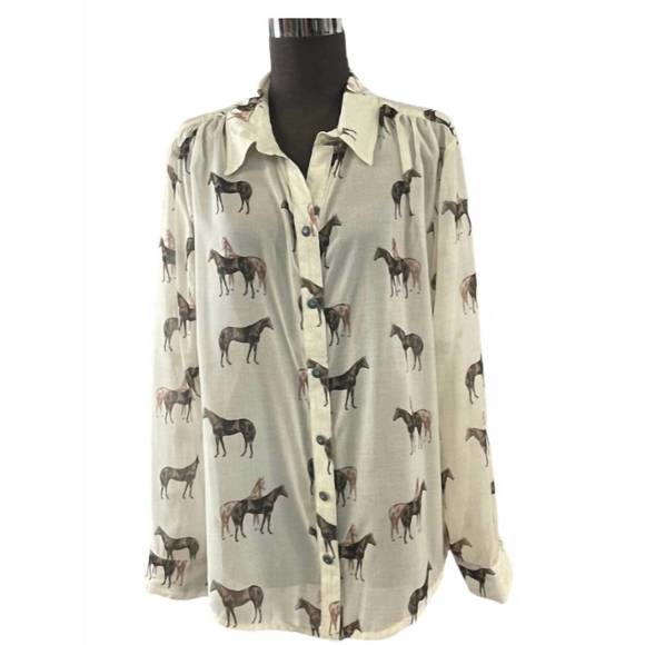 Tasha Polizzi | Tops | New Tasha Polizzi Quarter Horse Button Down ...
